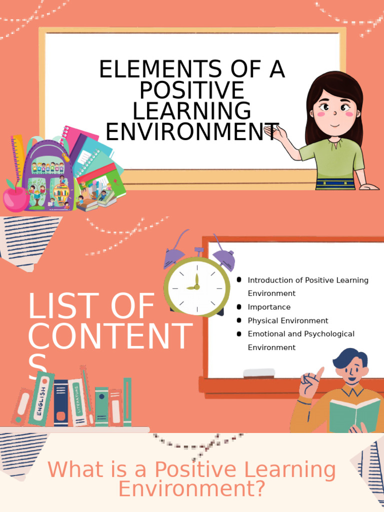 Elements of Positive Learning Environment | PDF