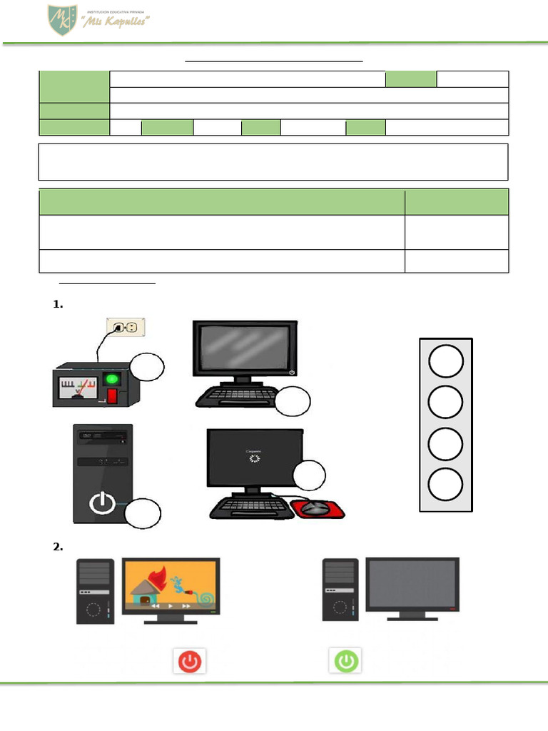 Evaluación de Computación - 1er Grado - Iv Unidad - Ii Bimestre | PDF