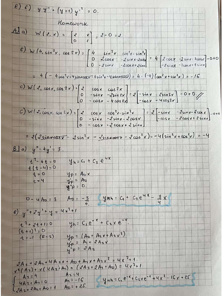 Calculus2 HW3 | PDF