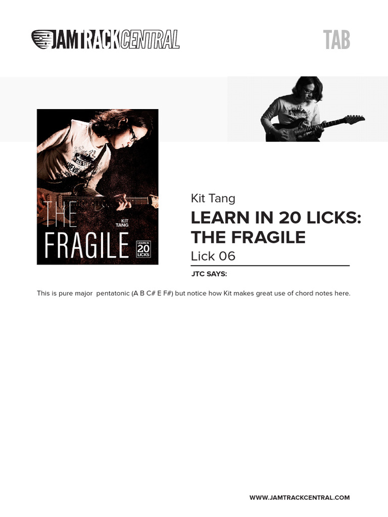 KT Learnin20licks Thefragile Lick06 Tab | PDF