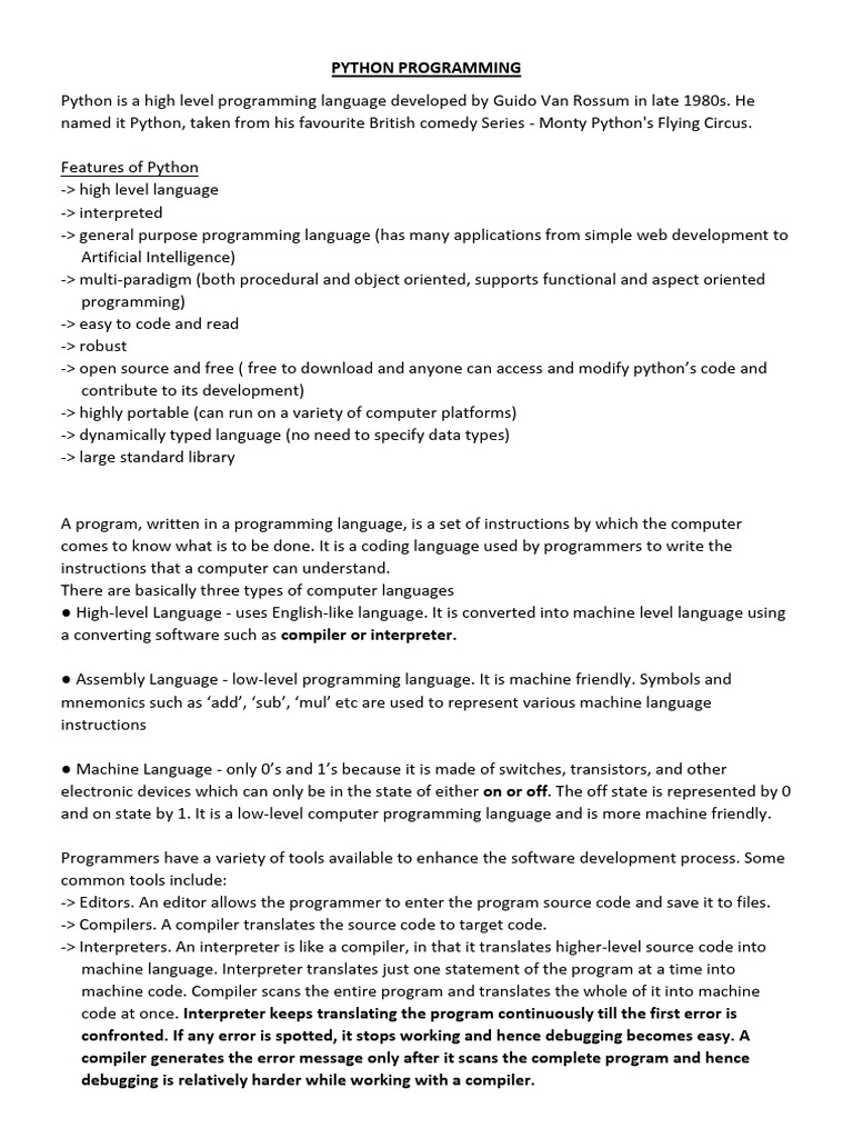 1.python Module1 | PDF