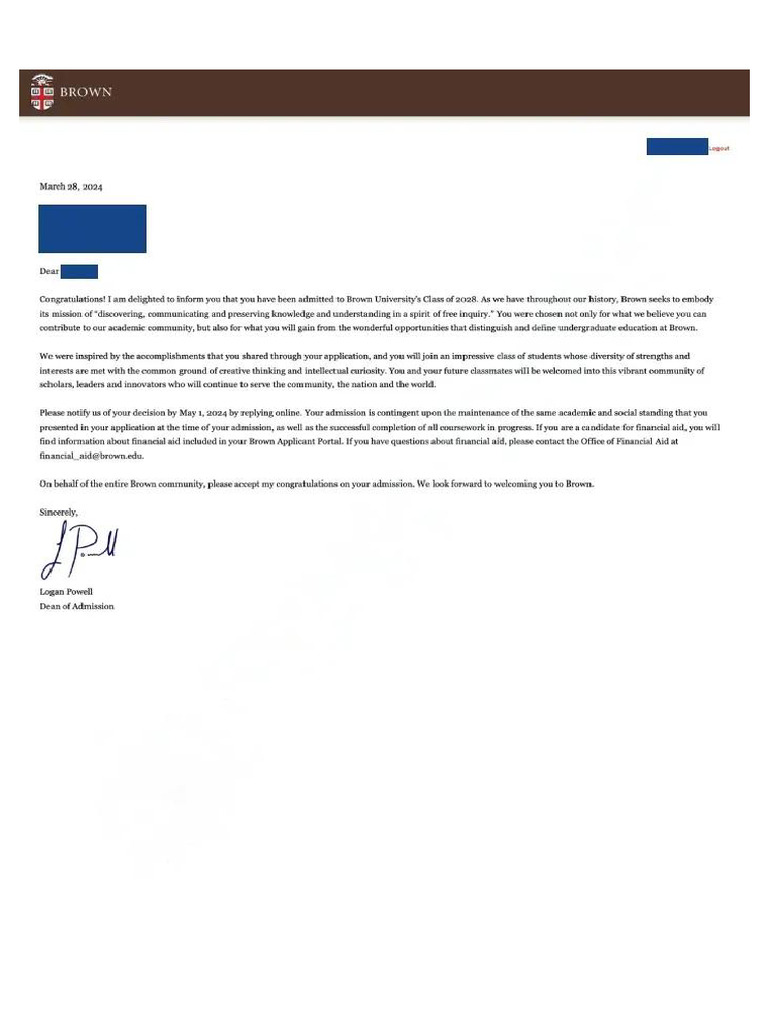 Brown-University-Admission-Letter-2024-1-transformed | PDF