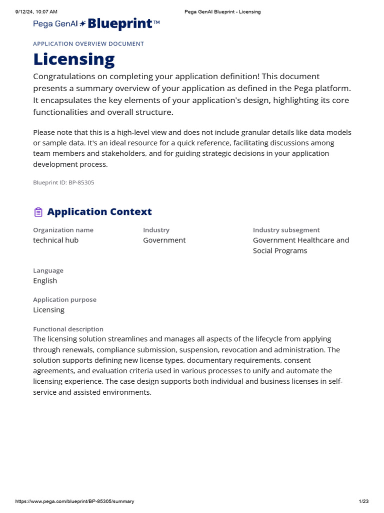 Pega GenAI Blueprint - Licensing | PDF
