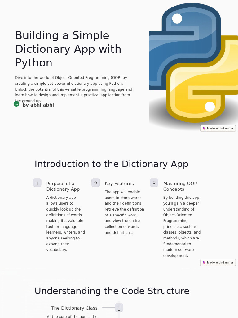 Building A Simple Dictionary App With Python | PDF