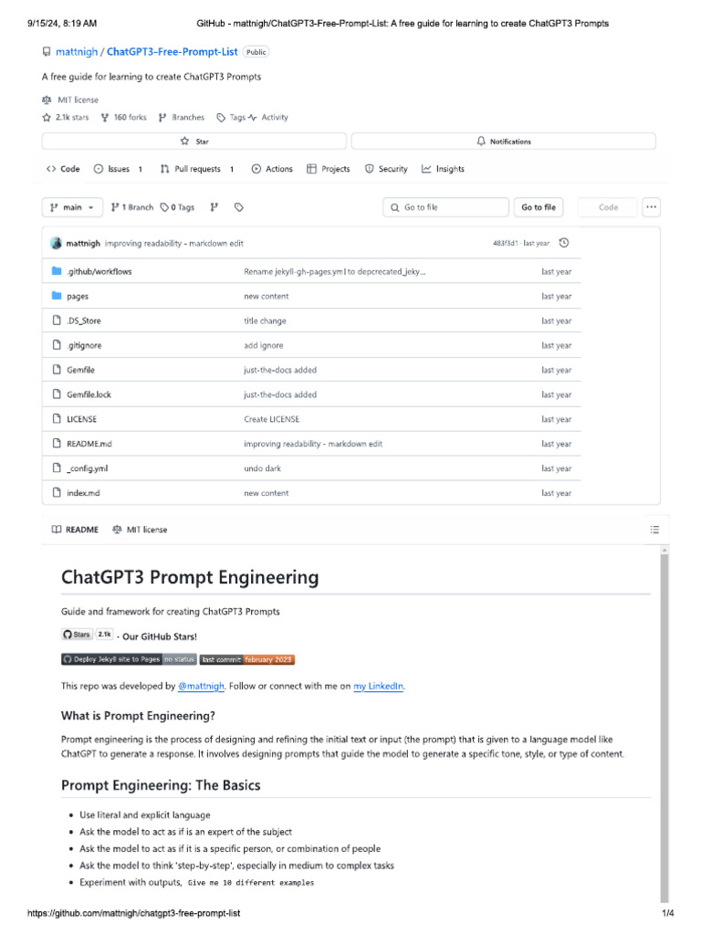 ChatGPT3 Free Prompt List | PDF