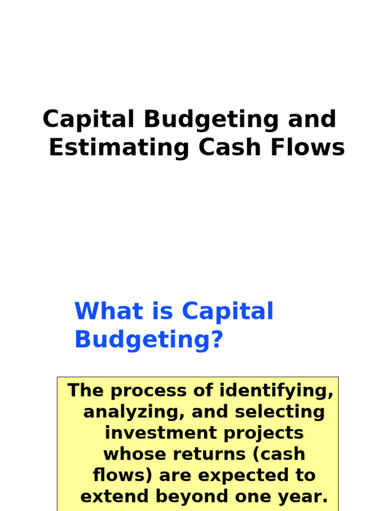 Cash Flow Estimation | PDF