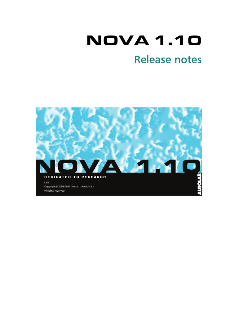 Nova 1.10 Release Notes | PDF