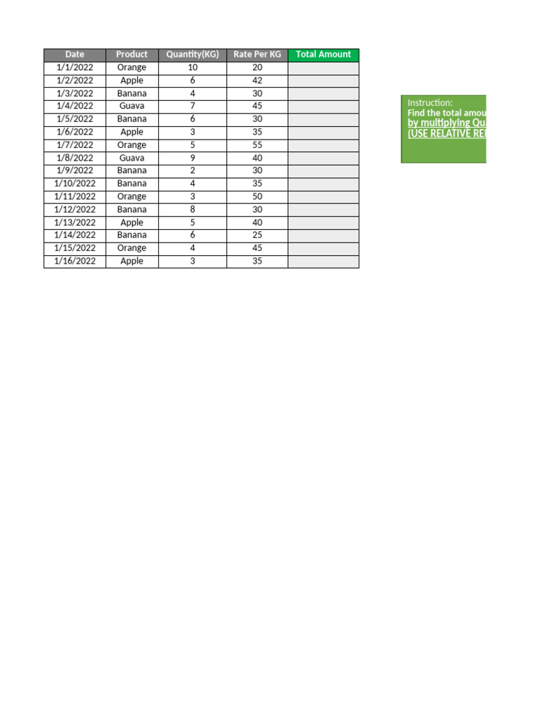 Relative Reference Exer | PDF