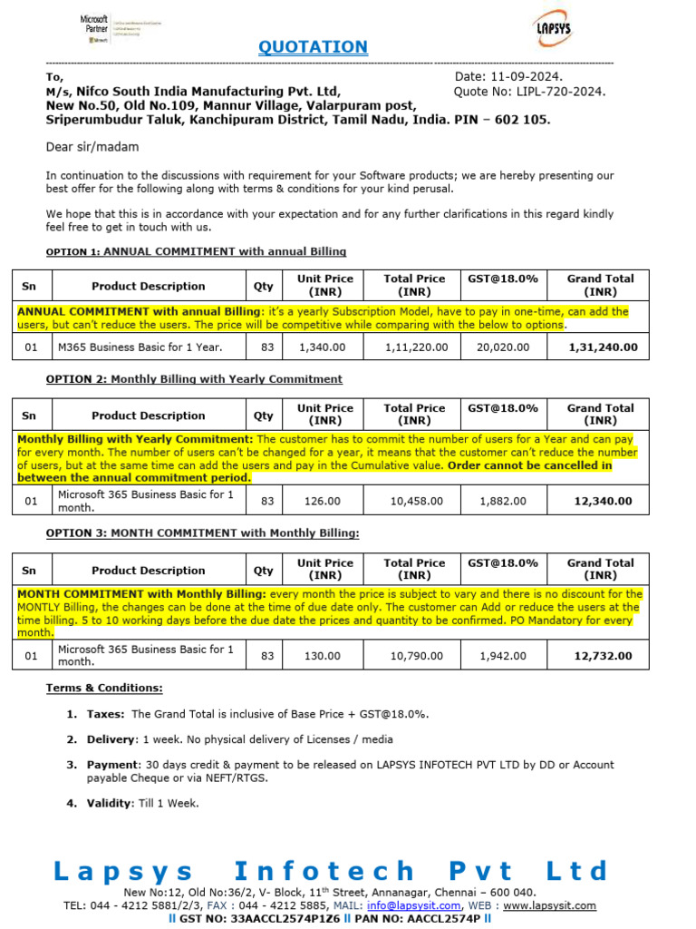 Nifco South (Business Basic) .720.sept 11.2024 | PDF | Payments ...