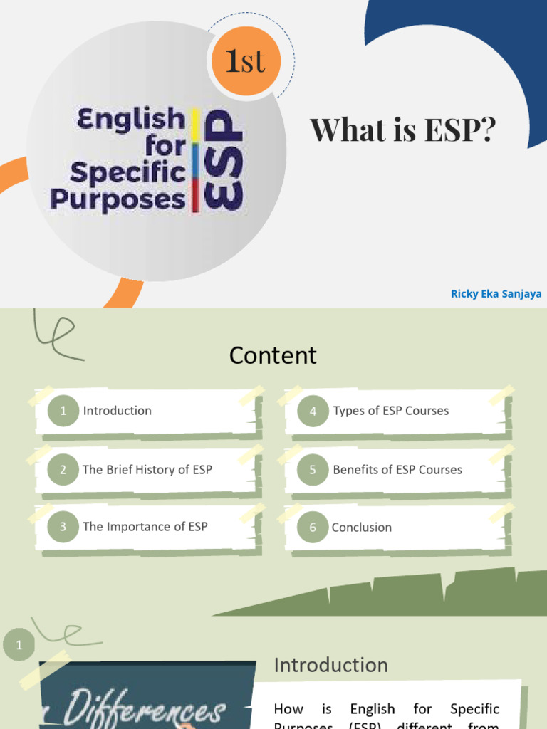 What Is ESP | PDF | English As A Second Or Foreign Language | Human ...
