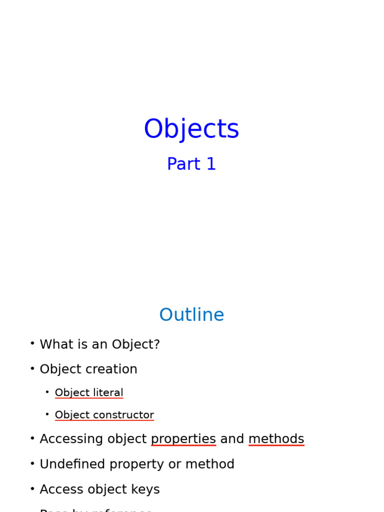 04 Objects Part 1 | PDF