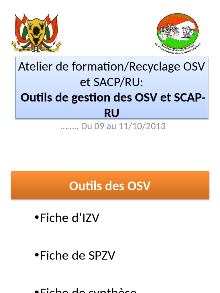 Outils de Gestion Des OSV Et SCAP-RU | PDF
