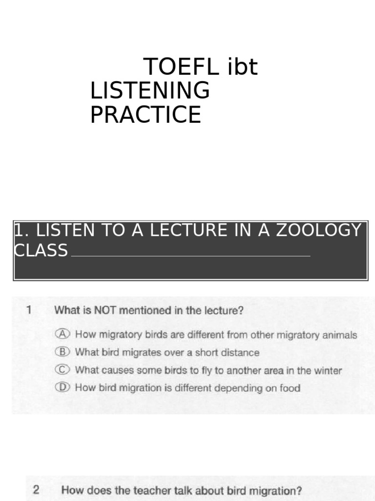 TOEFL Ibt PRACTICE (Final Revision) | PDF