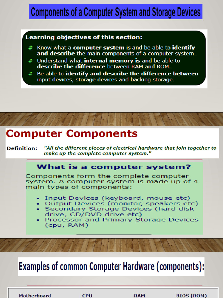 Components of A Computer System | PDF