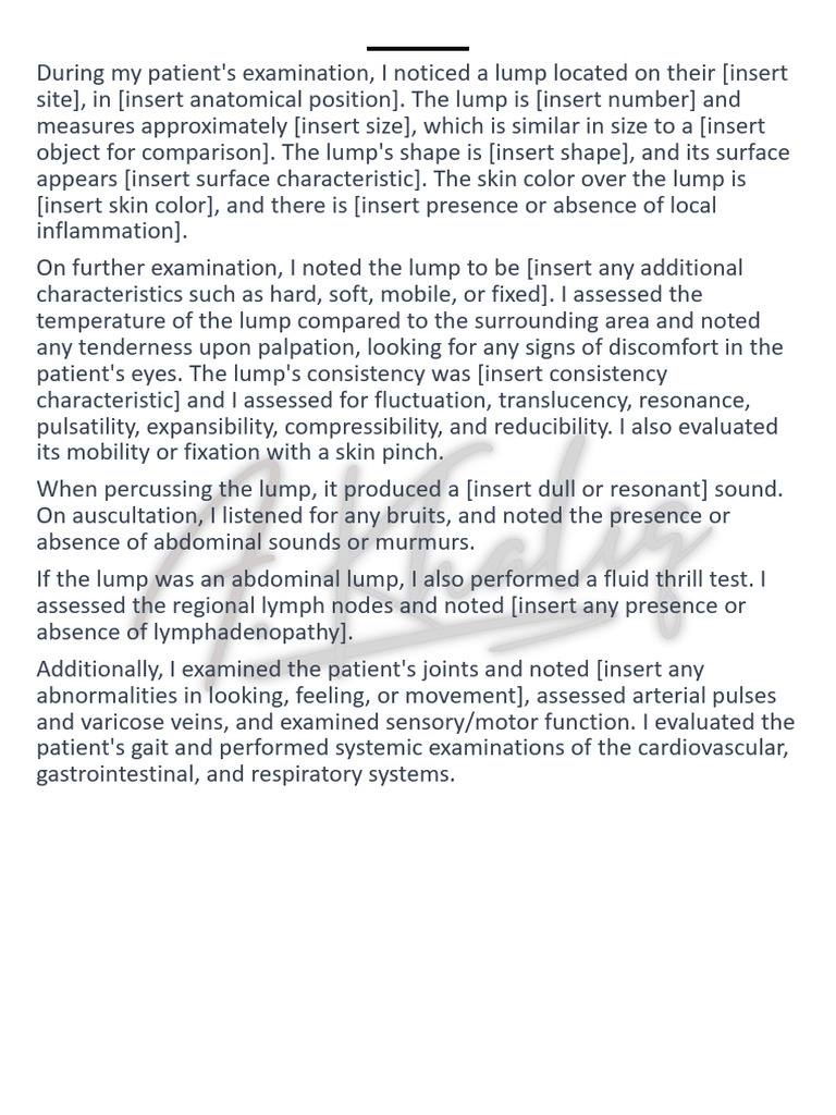 Lump Statement | PDF