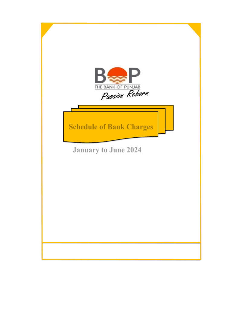 Half Year Schedule of Bank Charges English Version Latest - W.E.F 01-01 ...
