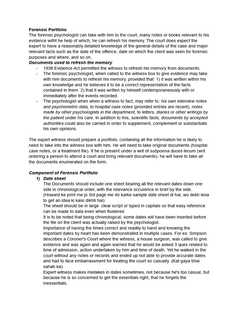 Forensic Portfolio | PDF