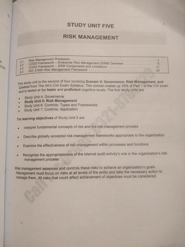 Chapter 5 - Risk Management | PDF