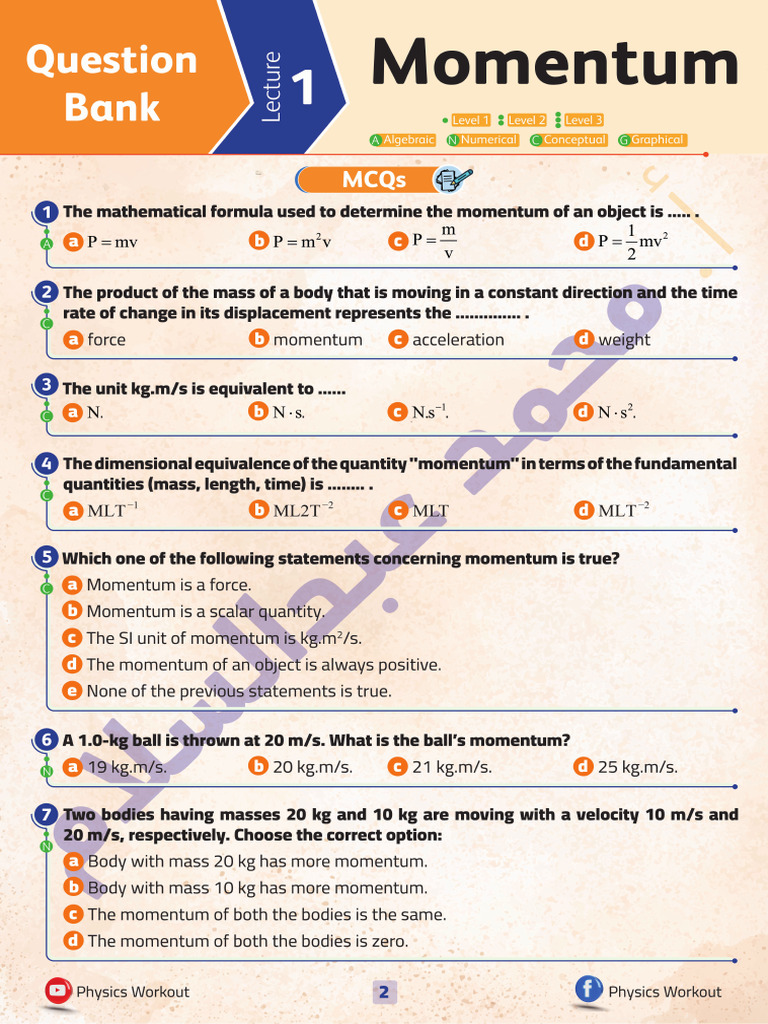 Lecture 1 - Momentum (Homework Edited) | PDF