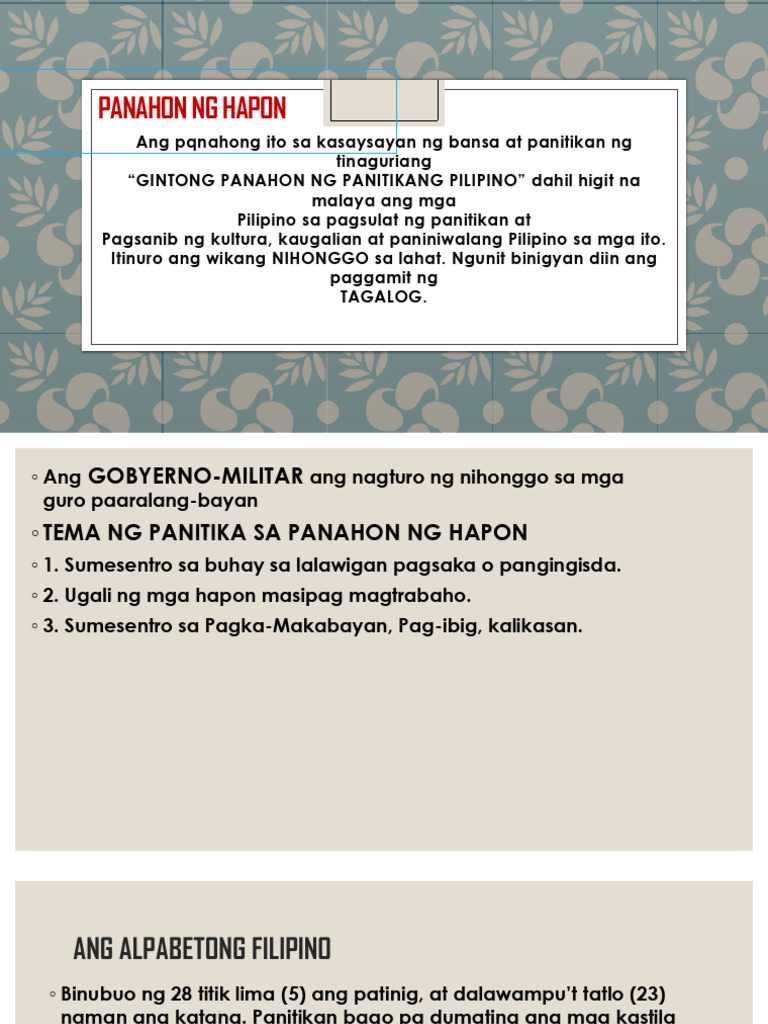 Panahon NG Hapon | PDF