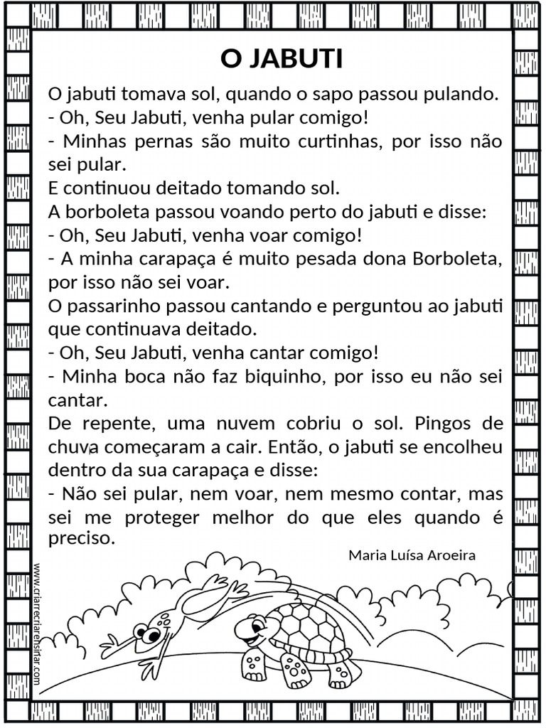 O JABUTI - TEXTO | PDF