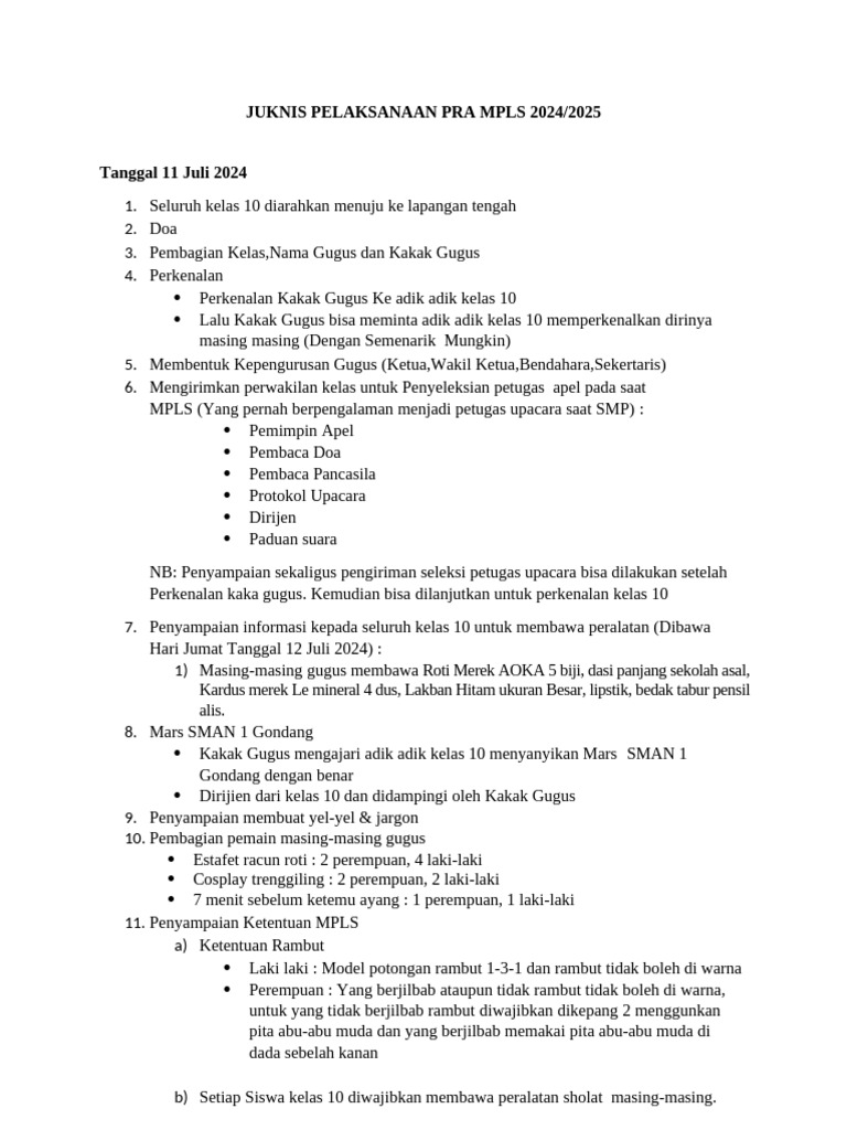 Juknis MPLS 24 | PDF