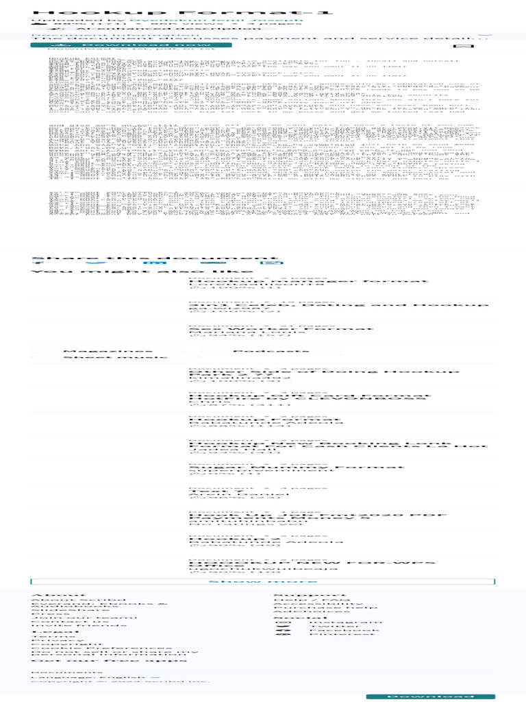 Hookup Format-1 PDF | PDF