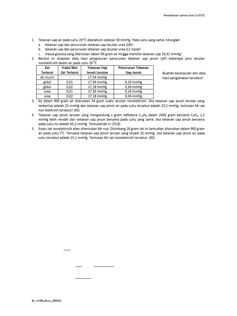 Pembahasan Latihan Soal 2 - Lks-2 | PDF