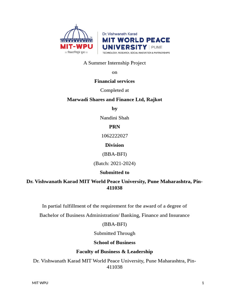 MSFL Project Report | PDF