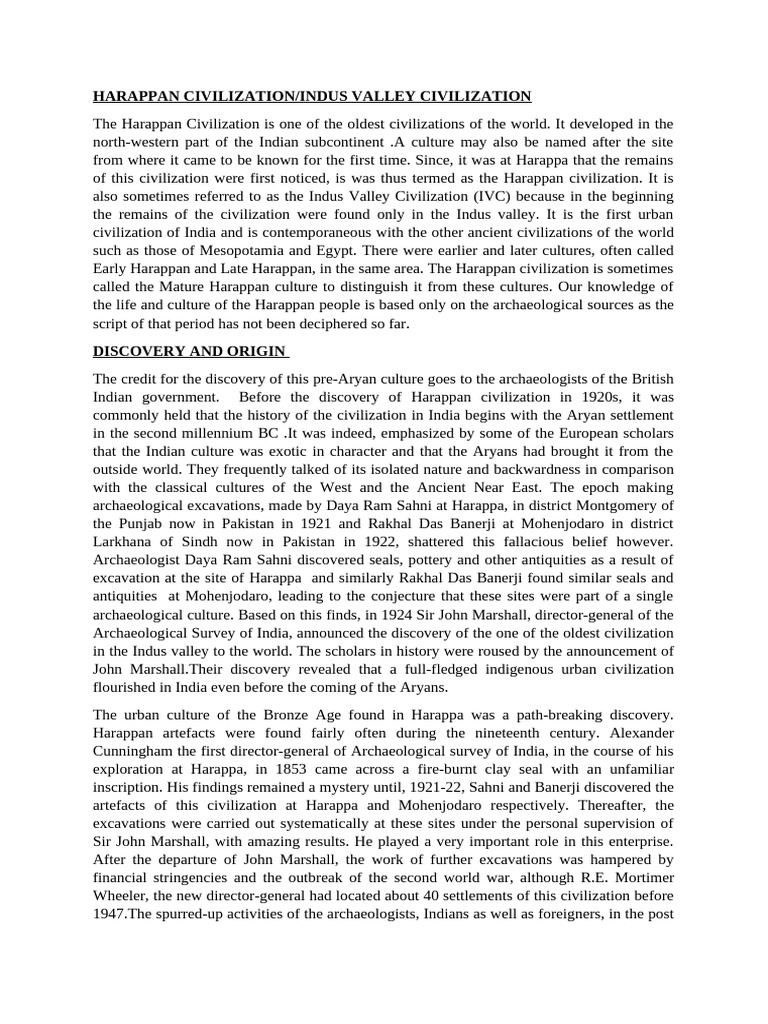 Harappan Civilization | PDF