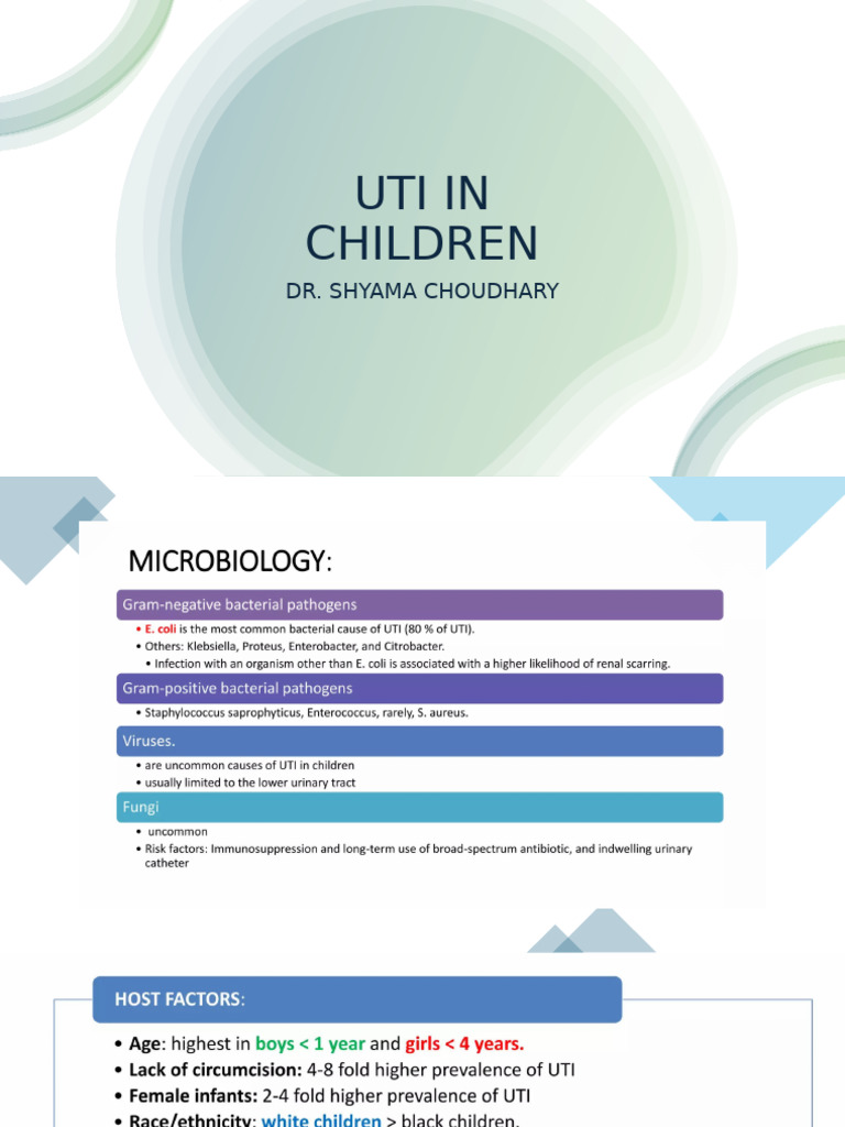 Uti in Children | PDF