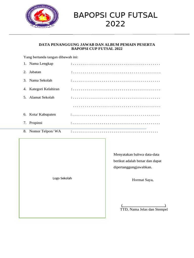 Album Pemain Bapopsi Cup | PDF