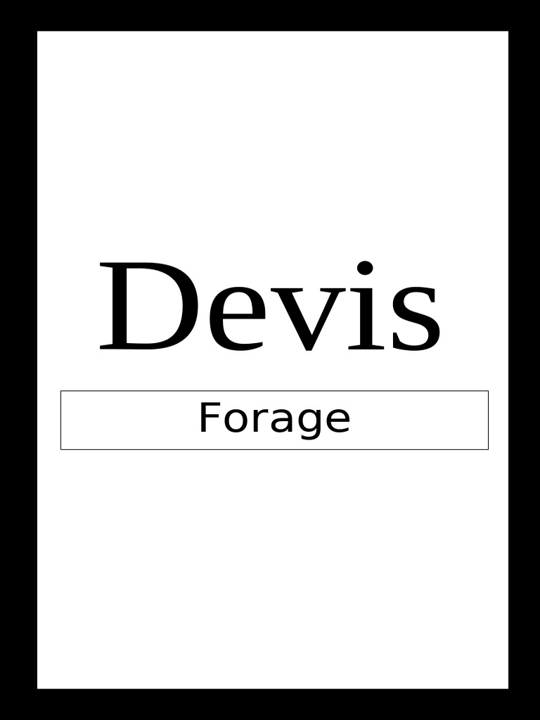 Devis Quantitatif Et Estimatif Pour La Construction Du Forage | PDF