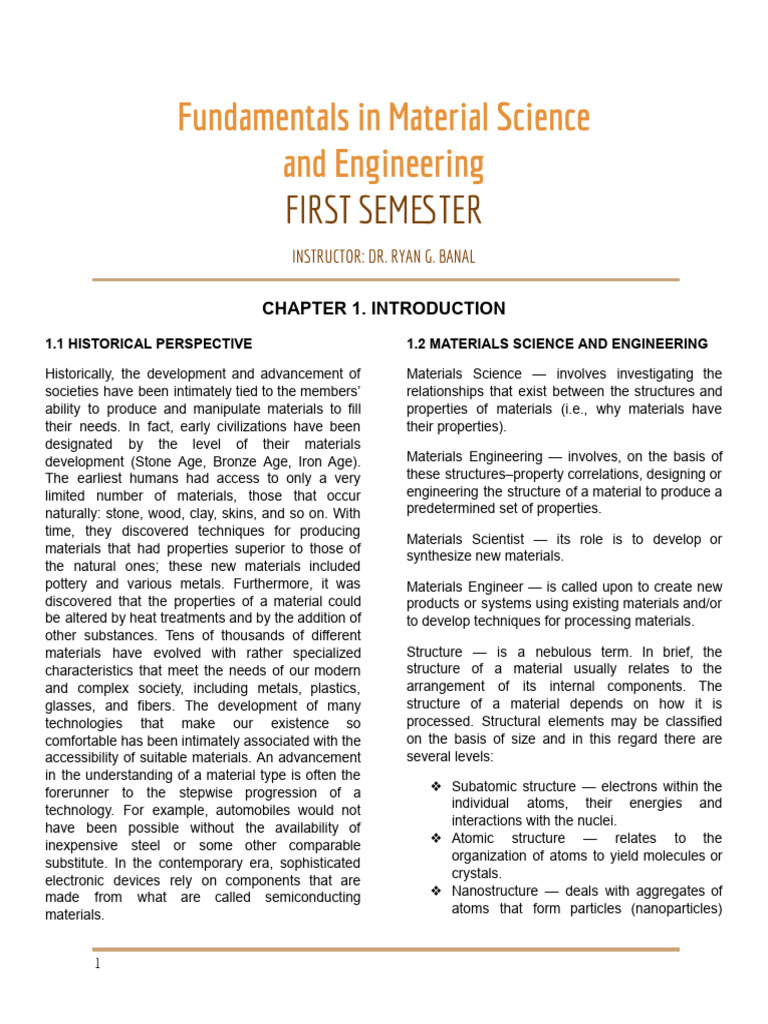 Material Science Fundamentals Overview | PDF | Atomic Orbital ...