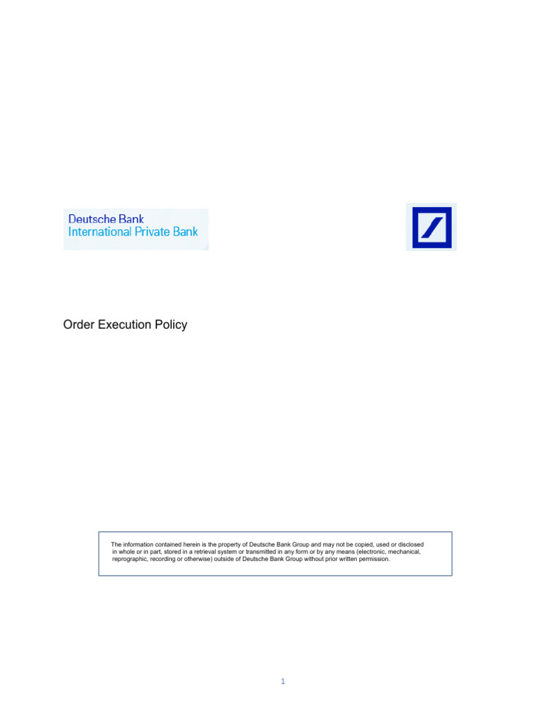 MiFID II EMEA Order Execution Policy 2022 | PDF