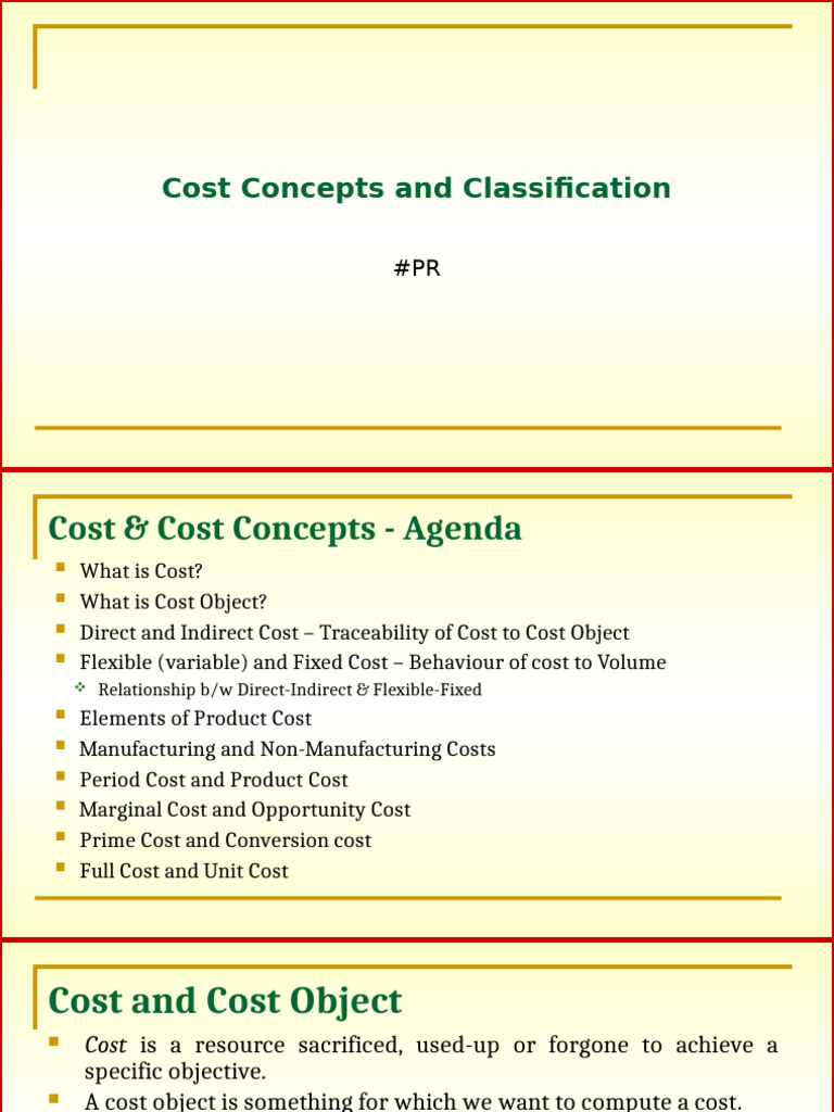 2 Cost Concepts and Classification | PDF