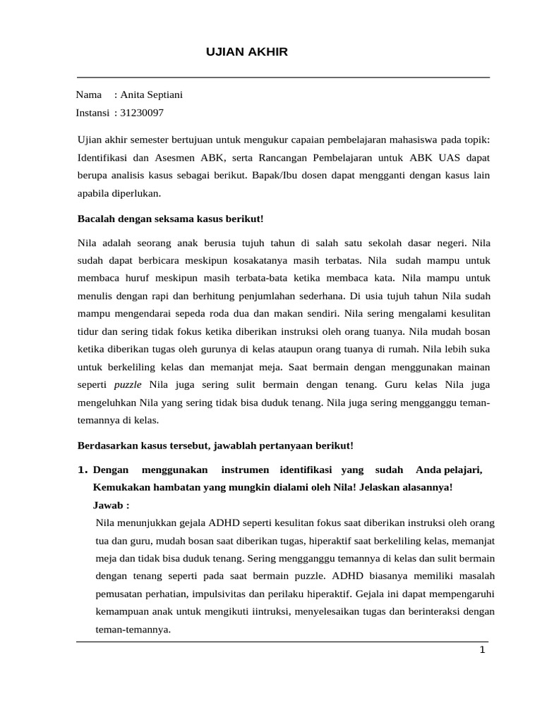 Uas Abk - Anita Septiani | PDF