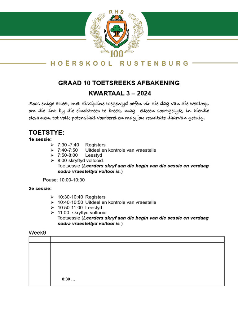 GR 10 Afbakening KW 3 | PDF