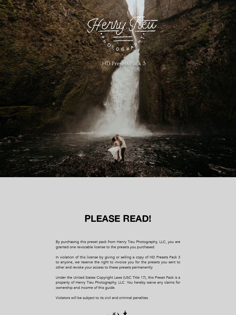 HD Presets Pack 3 Welcome Guide | PDF