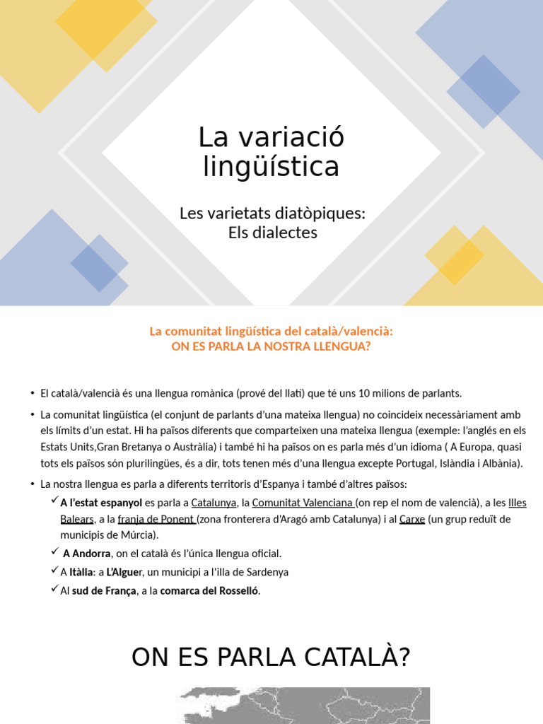 Blocs Dialectals Del Catalã | PDF