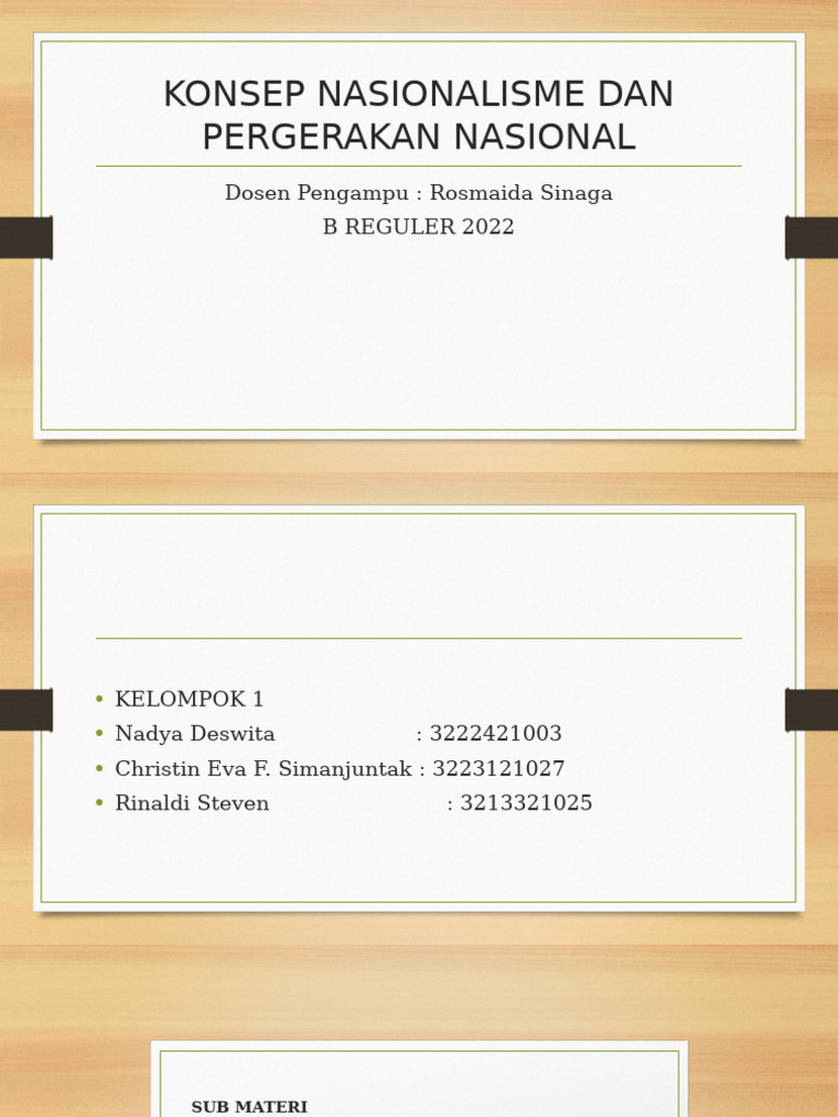 Konsep Nasionalisme Dan Pergerakan Nasional | PDF