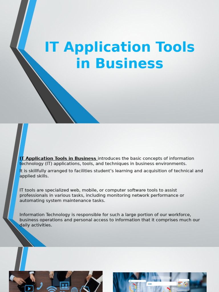 IT Application Tools in Business | PDF