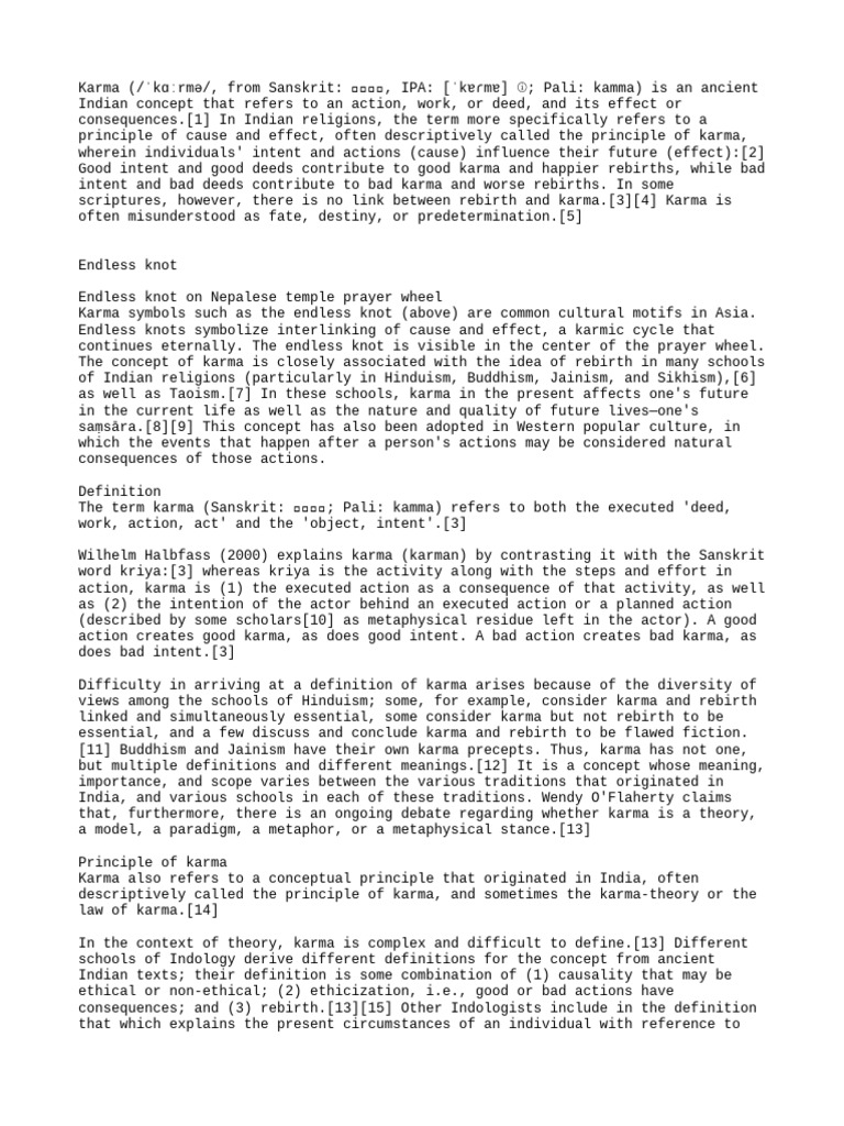 karma | PDF