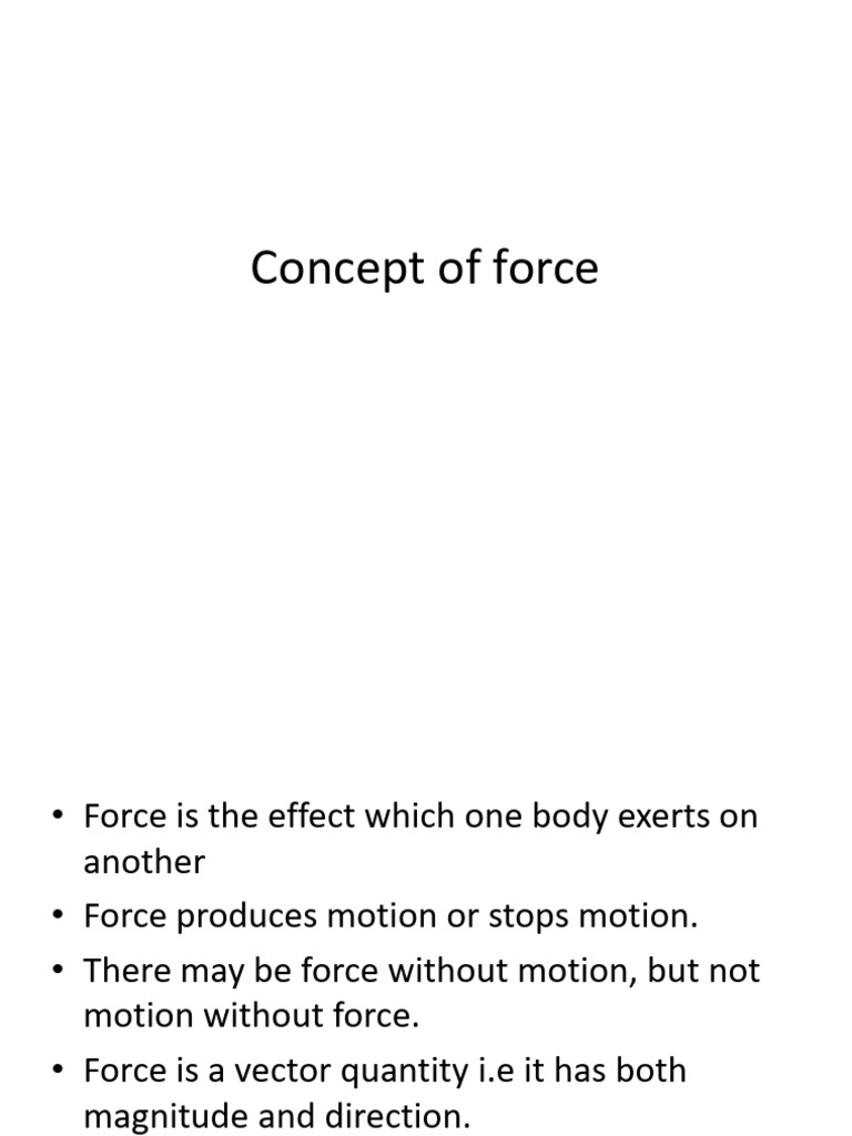 Concept of force | PDF
