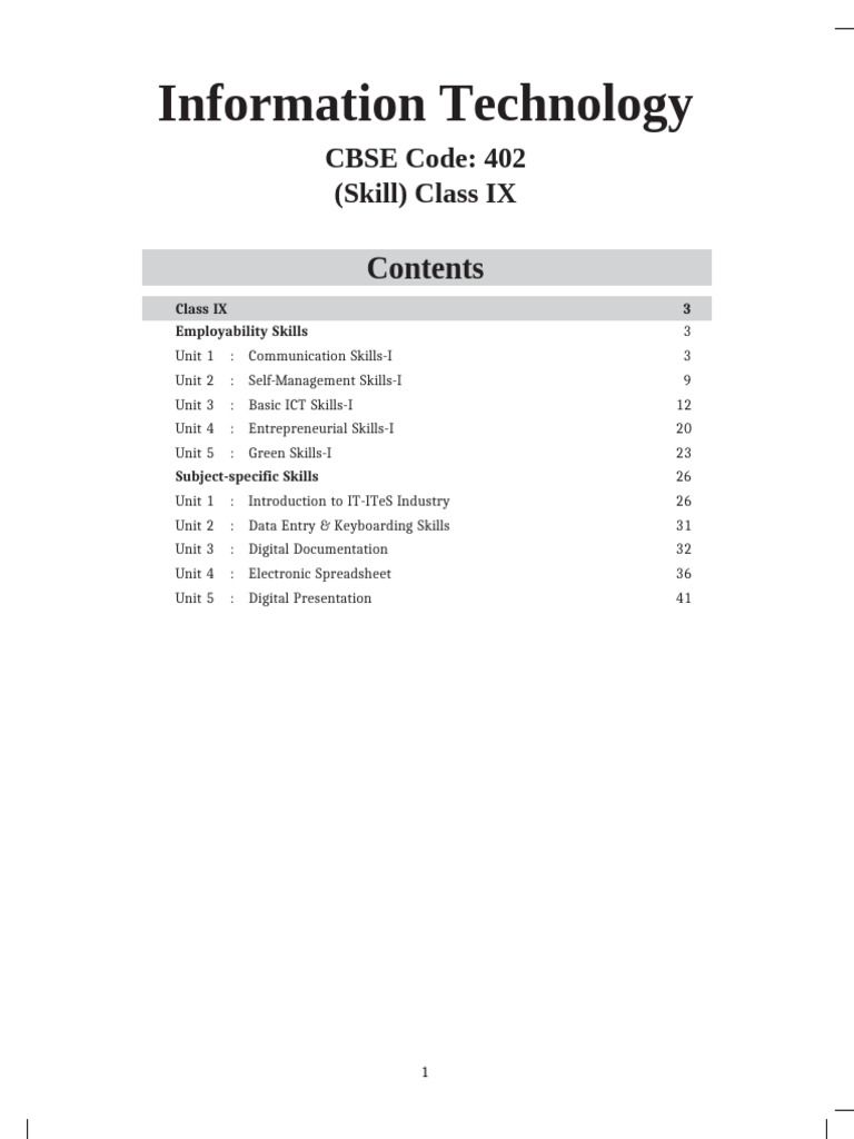 Class 9 IT | PDF