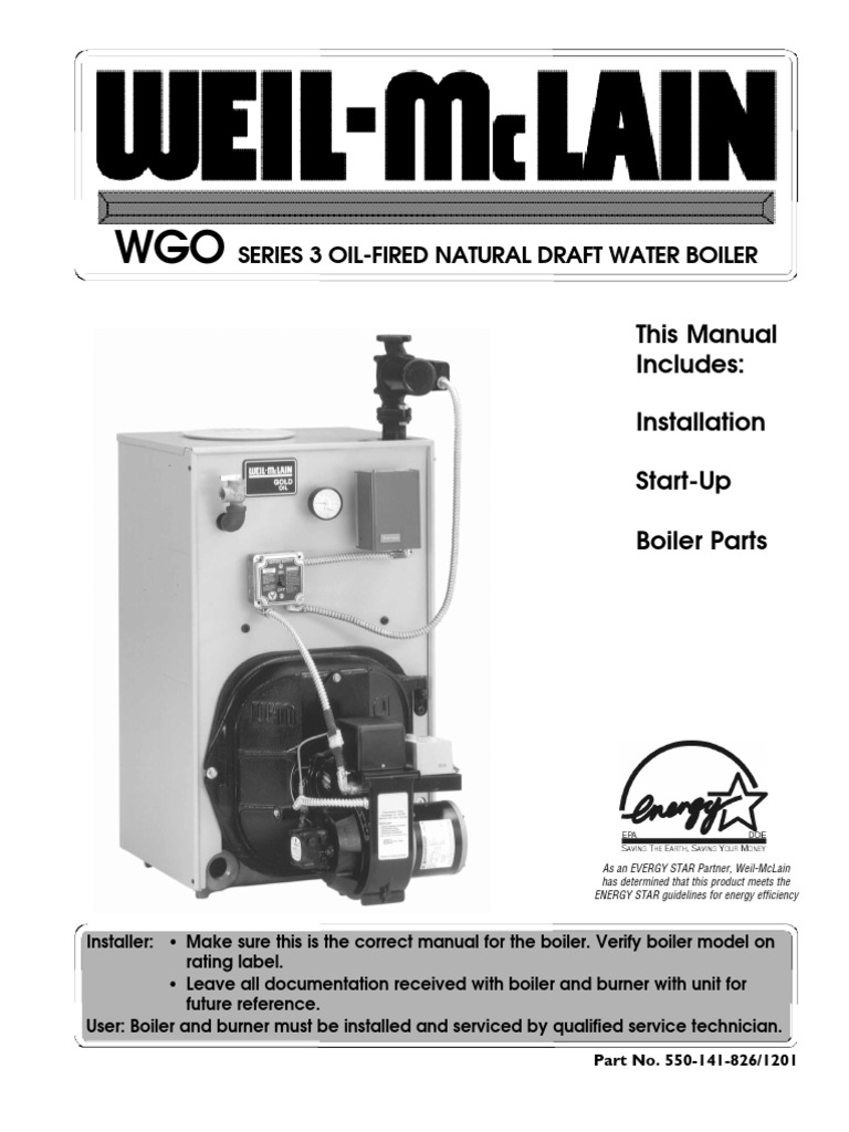 Series 3 Oil-Fired Natural Draft Water Boiler: This Manual Includes ...