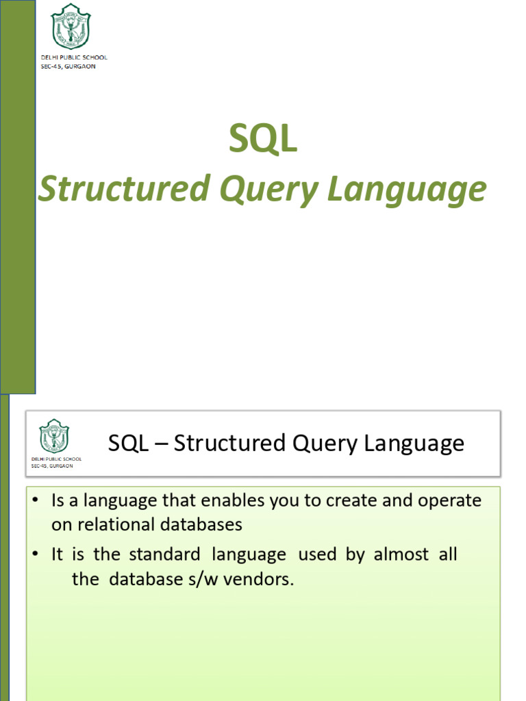 Mysql PPT Class XII | PDF