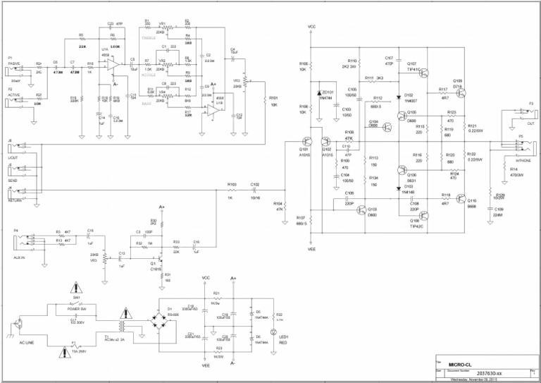 Ampeg Micro CL Schematic | PDF