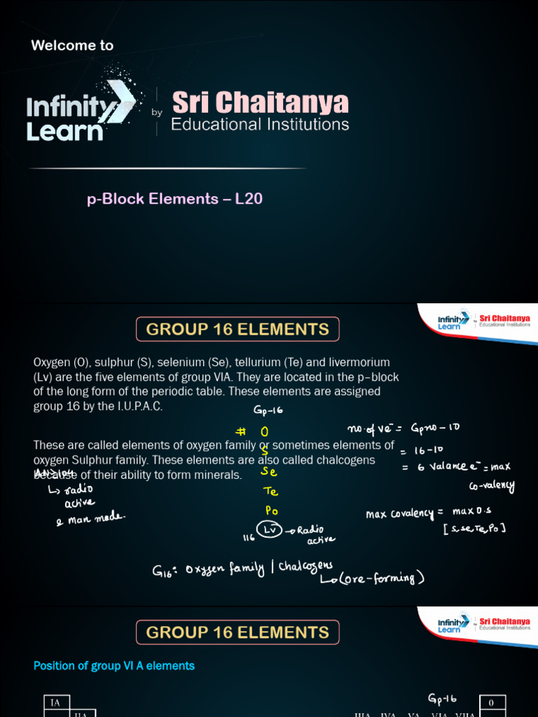 04 NEET XII P-Block Elements L20 | PDF