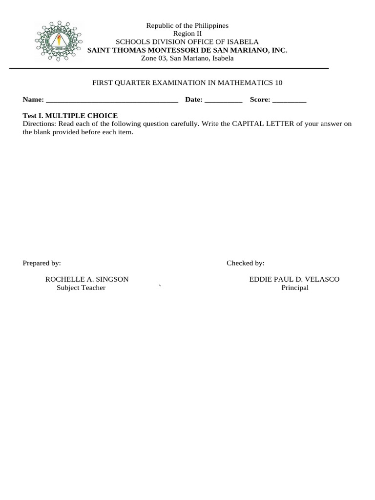 Format Exam | PDF